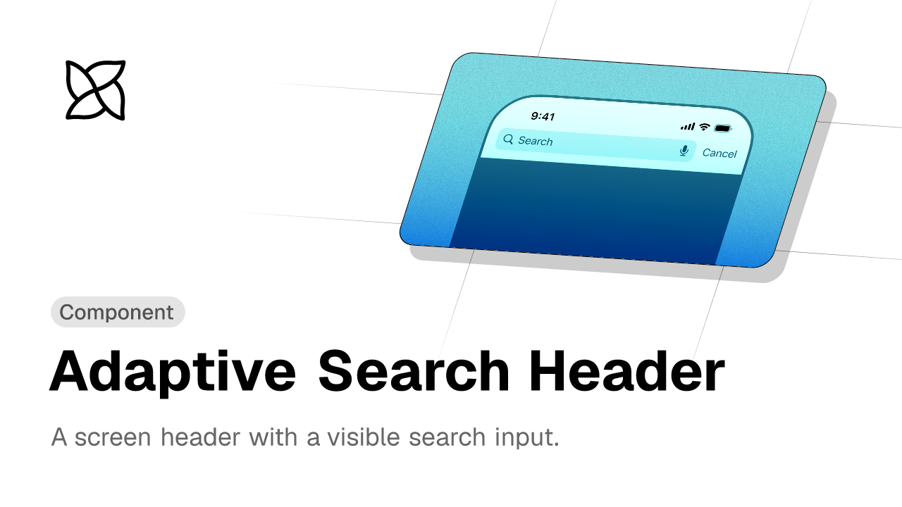 Adaptive Search Header - NativewindUI